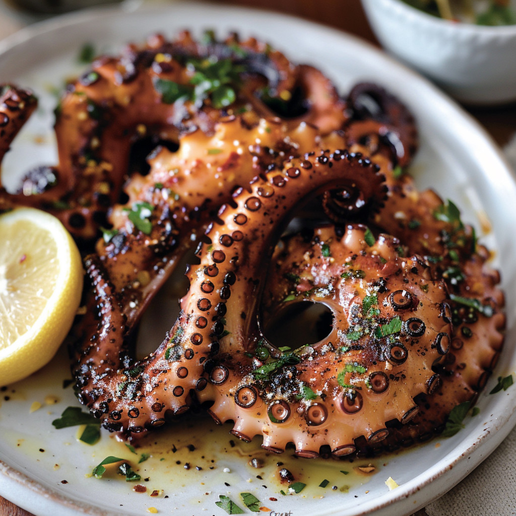 Pulpo a la Parrilla con Salsa de Limón y Ajo | Qualisa - Distribuidora ...